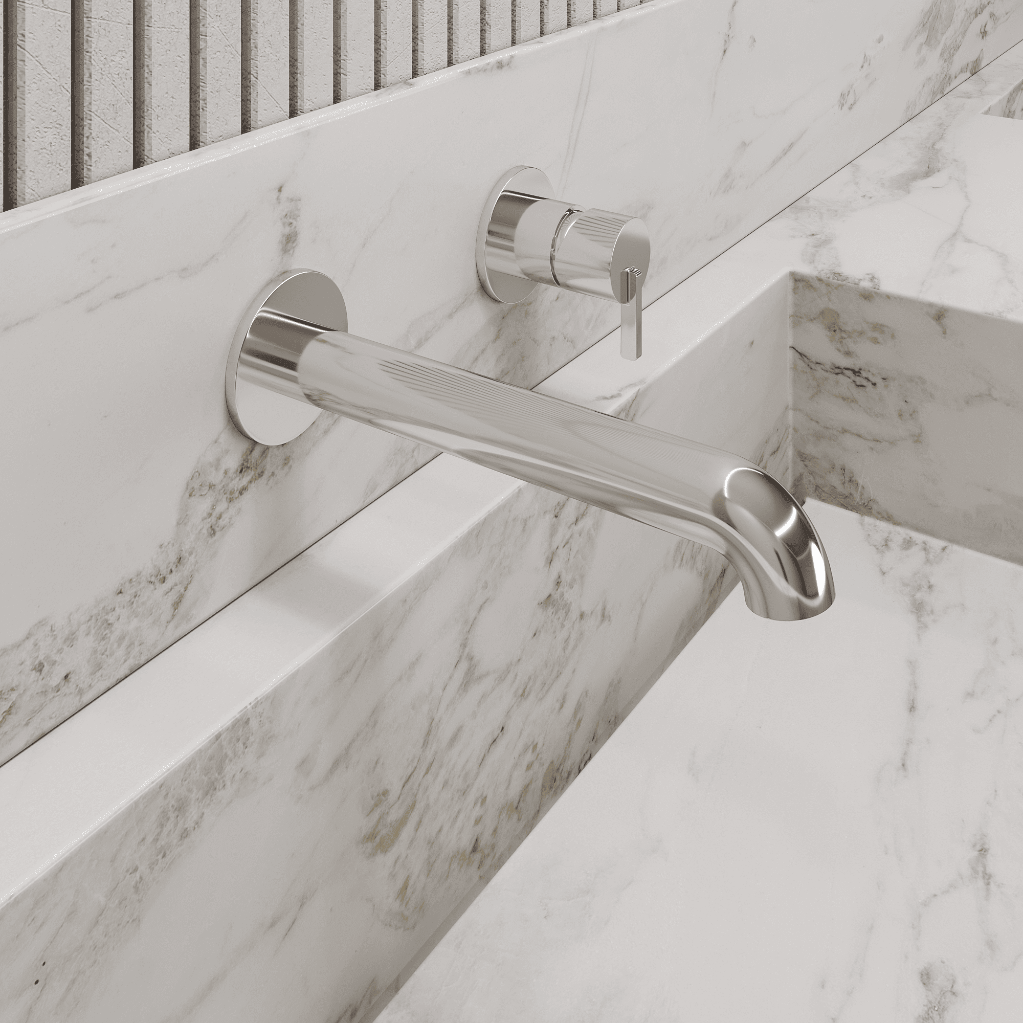 Lia Wall Mounted Basin Mixer - Chrome – Hansel Stone