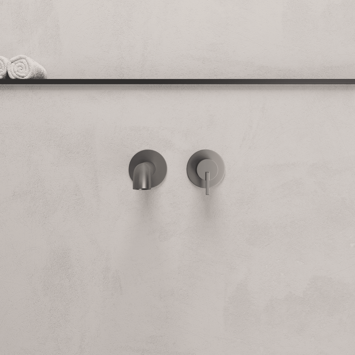 Lia Wall Mounted Bath Filler- Titanium – Hansel Stone