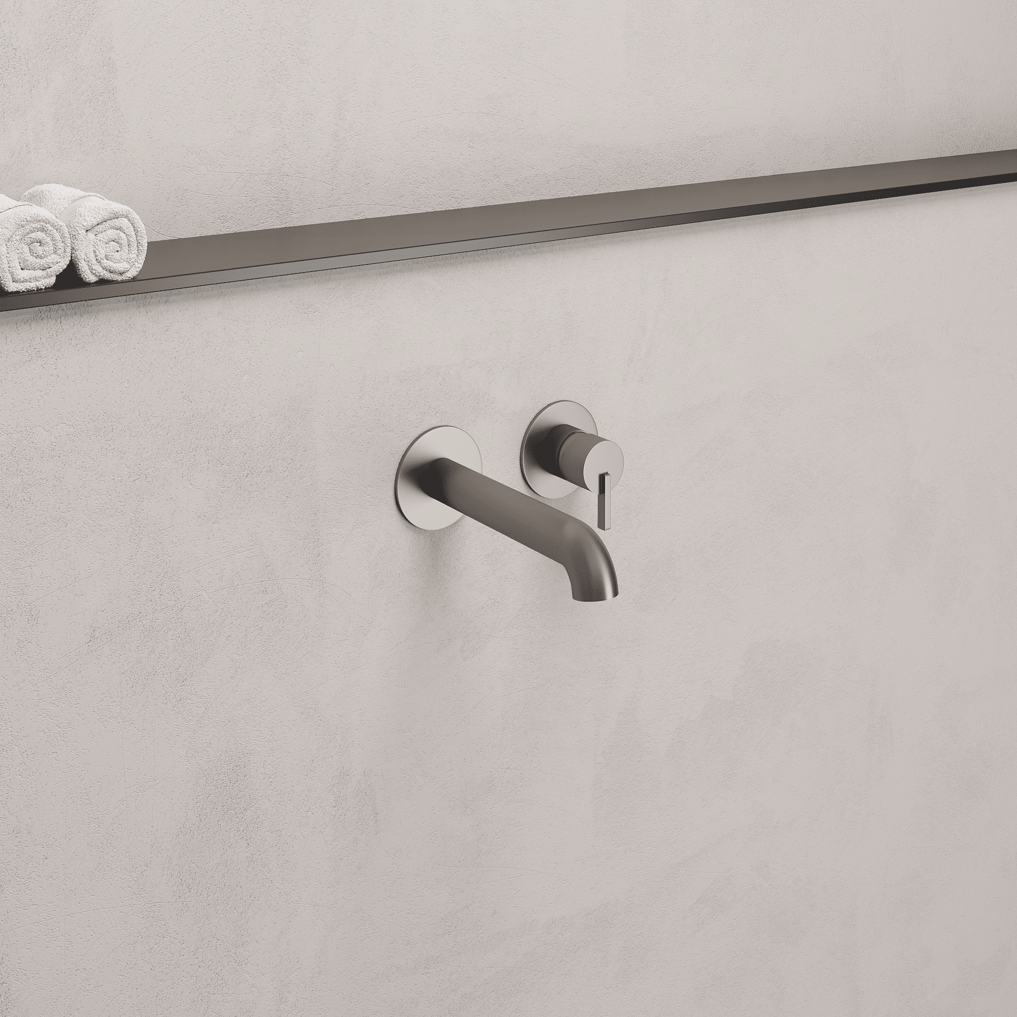 Lia Wall Mounted Bath Filler- Titanium – Hansel Stone