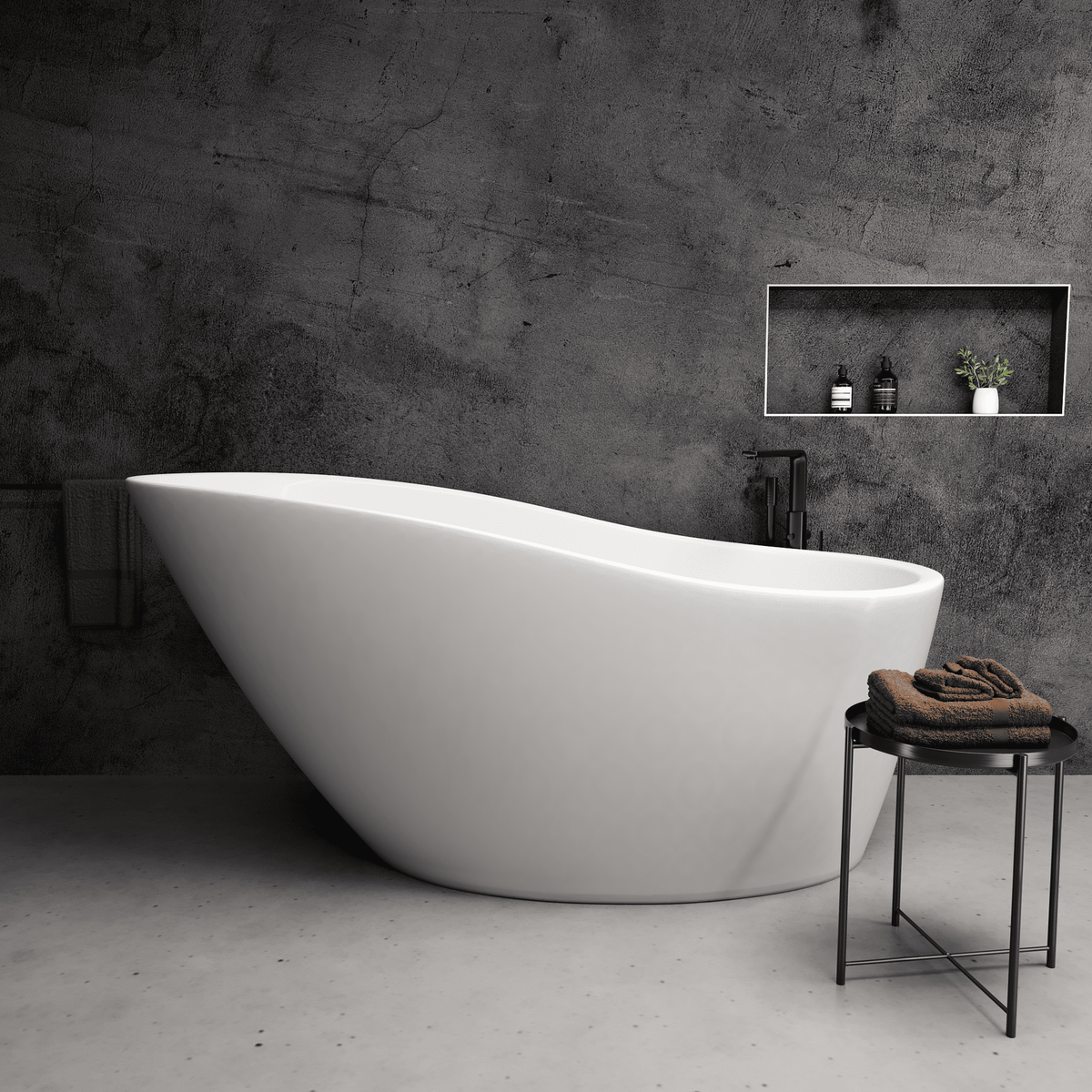 Vigo Freestanding Stone Slipper Bath 1678 | Hansel Stone