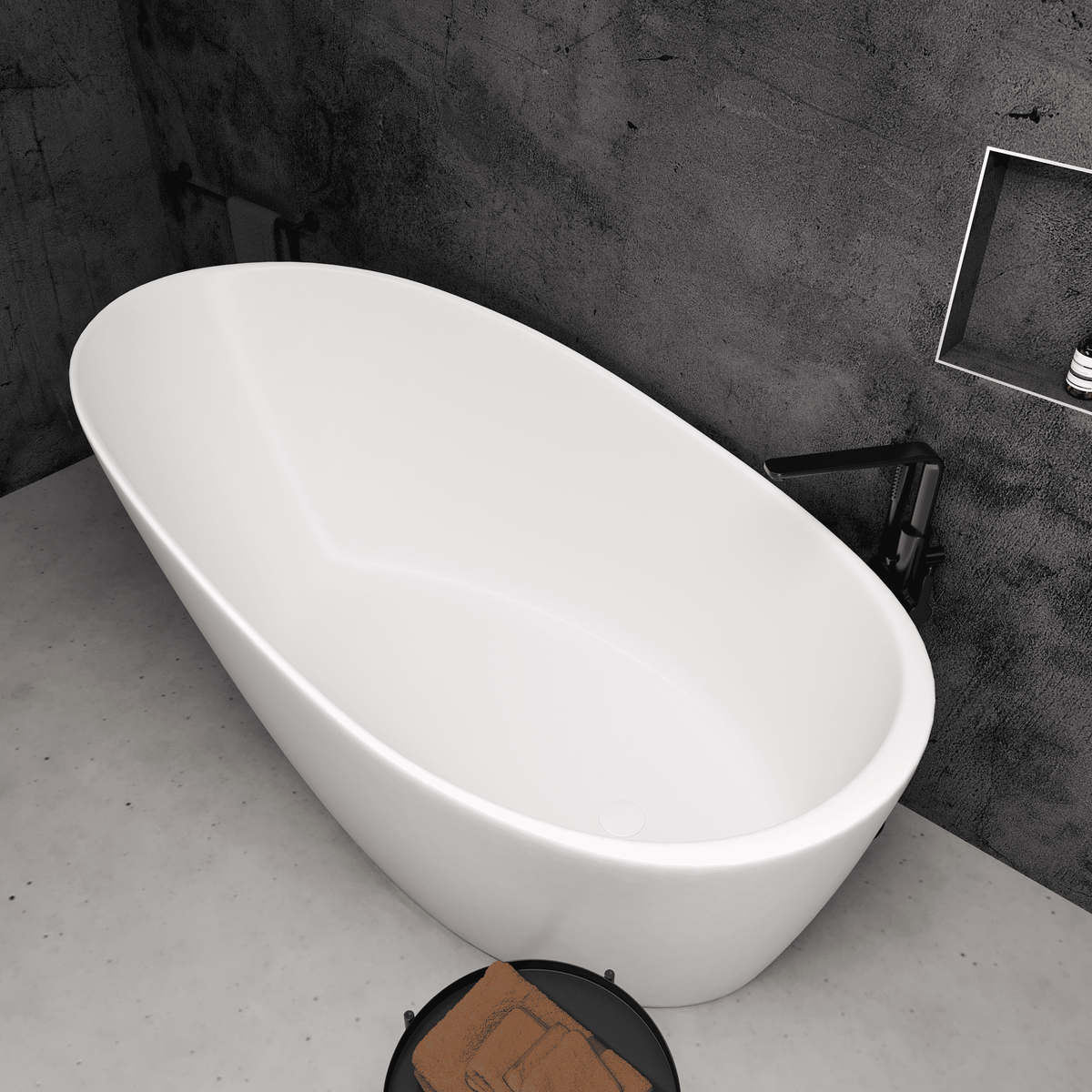 Vigo Freestanding Stone Slipper Bath 1678 | Hansel Stone
