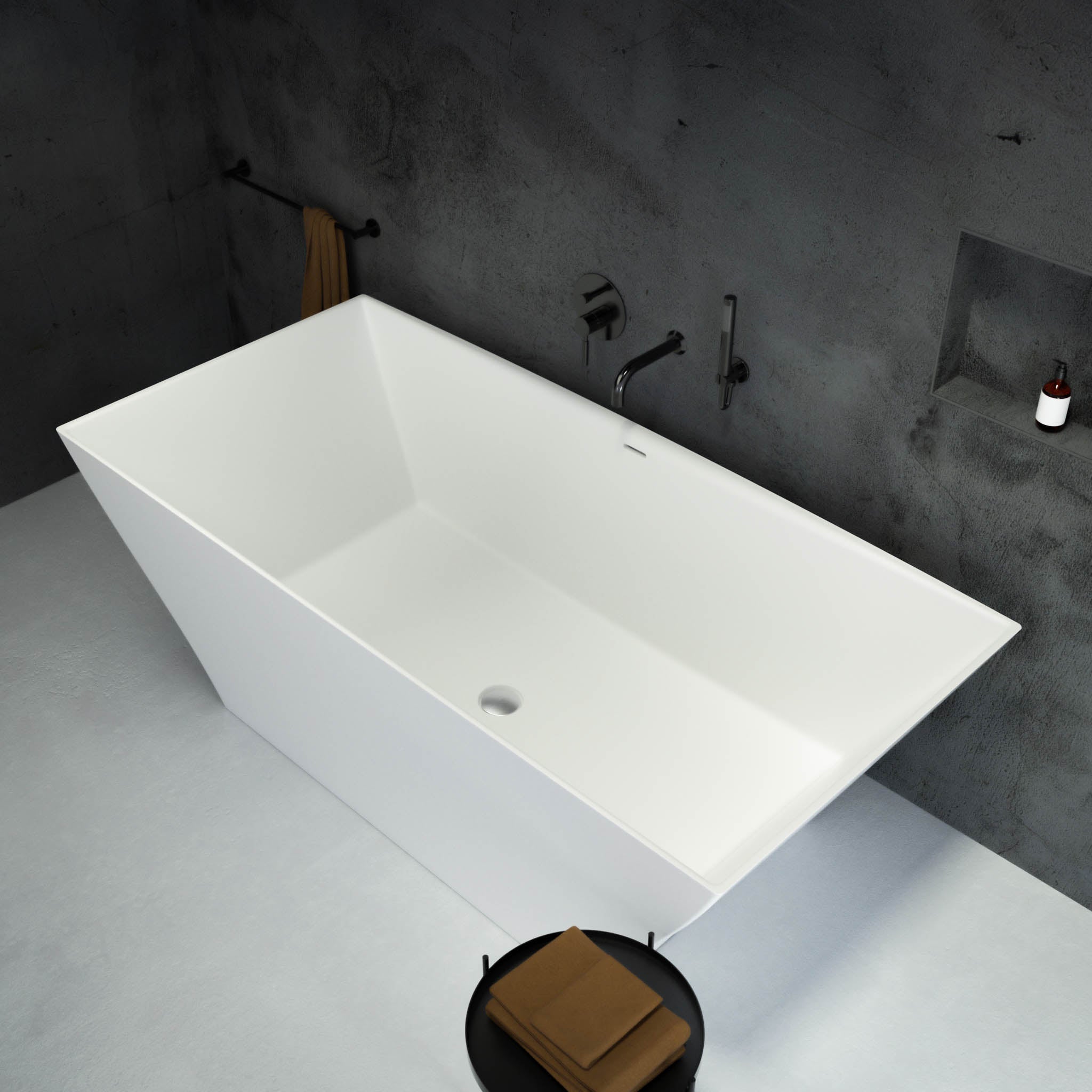 Cuadrato Freestanding Stone Bath 1680 – Hansel Stone